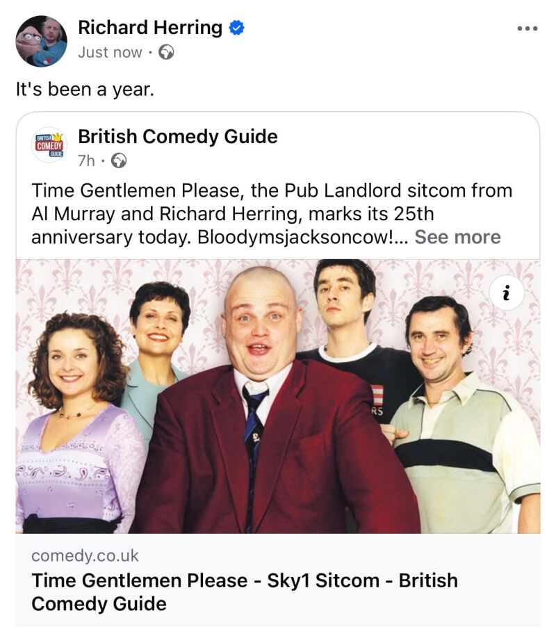 Friday 12th September 2025 | Warming Up | RichardHerring.com